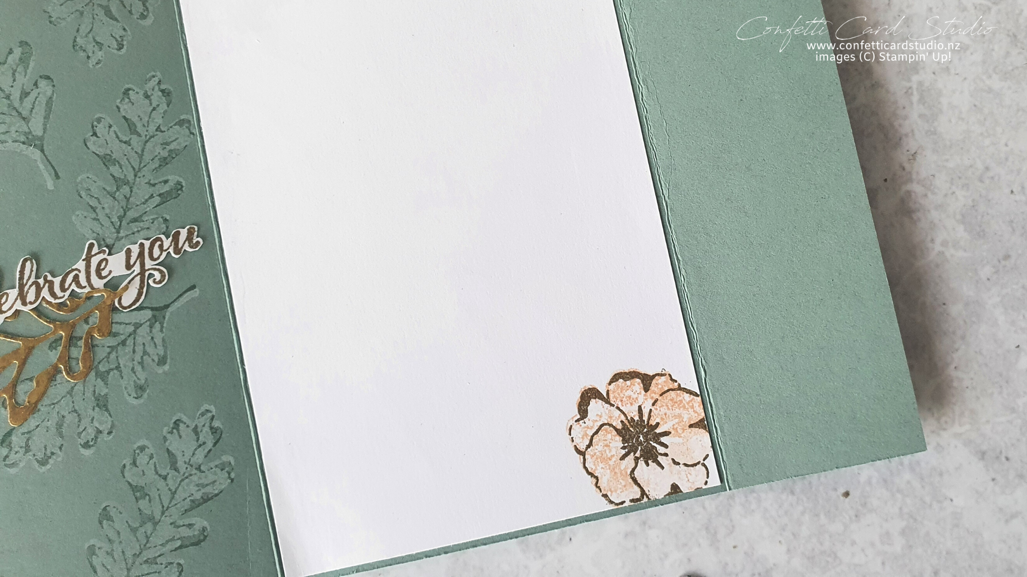 FLORAL CROSS TRIPLE FOLD CARD - Confetti Card Studio