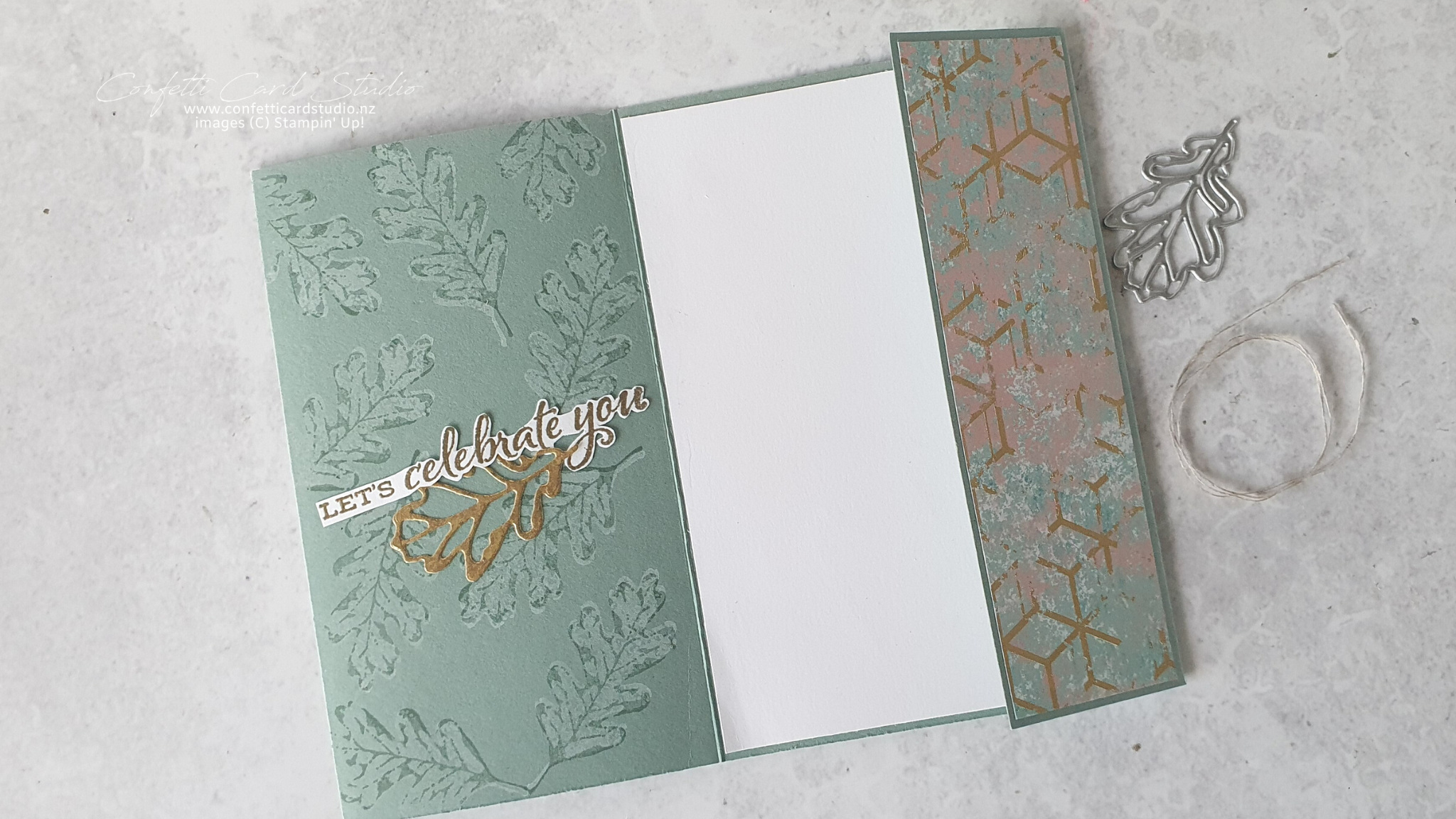 FLORAL CROSS TRIPLE FOLD CARD - Confetti Card Studio