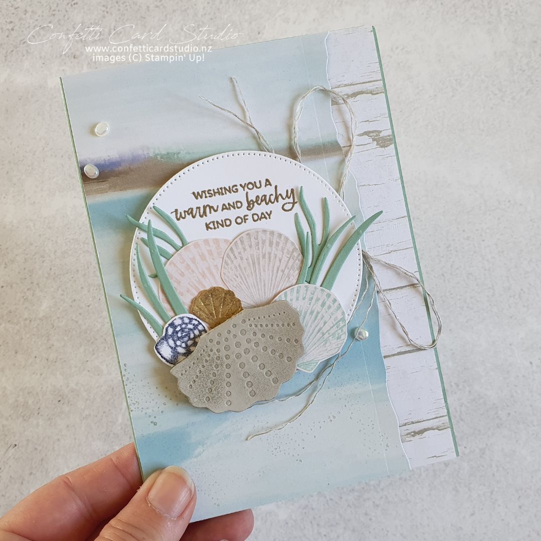SEASIDE BAY BEACHY DAY CARD - Confetti Card Studio
