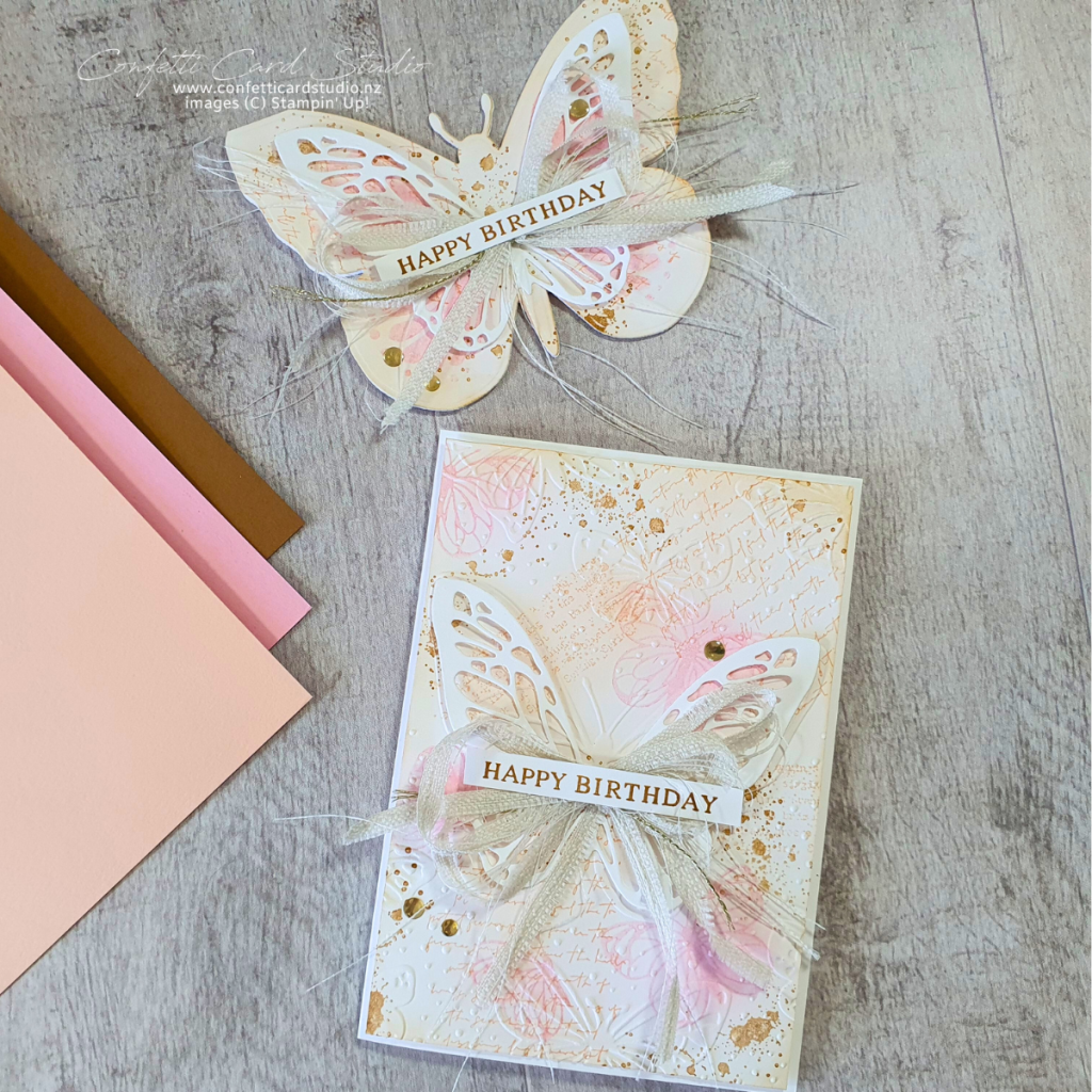 Soft Vintage Beautiful Butterflies Cards - Confetti Card Studio